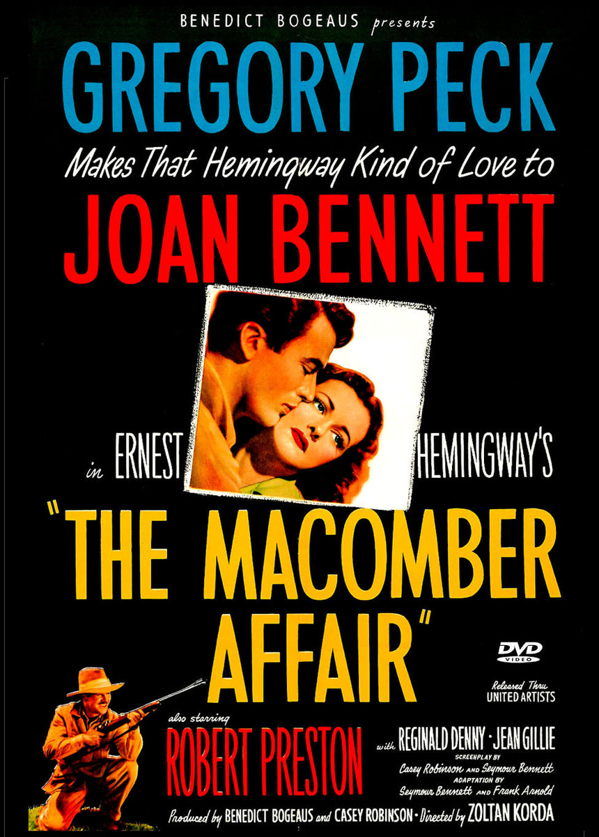 The Macomber Affair 1947 DVD Gregory Peck Joan Bennett Robert Preston