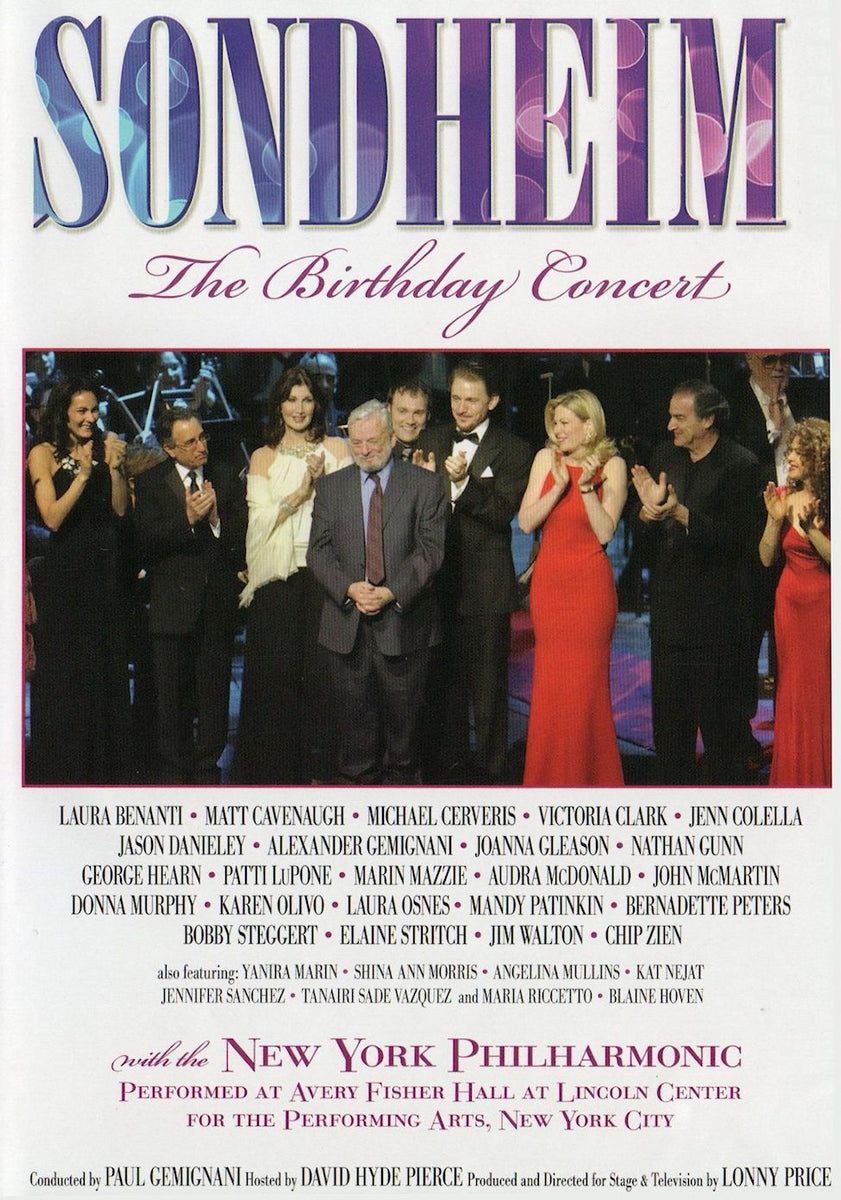 Sondheim! The Birthday Concert DVD 2010 Celebrate the great Sondheim